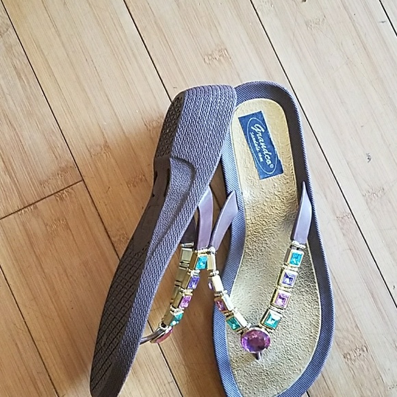 Grandco | Shoes | Grandco Bling Sandals Big Rhinestones Gems | Poshmark